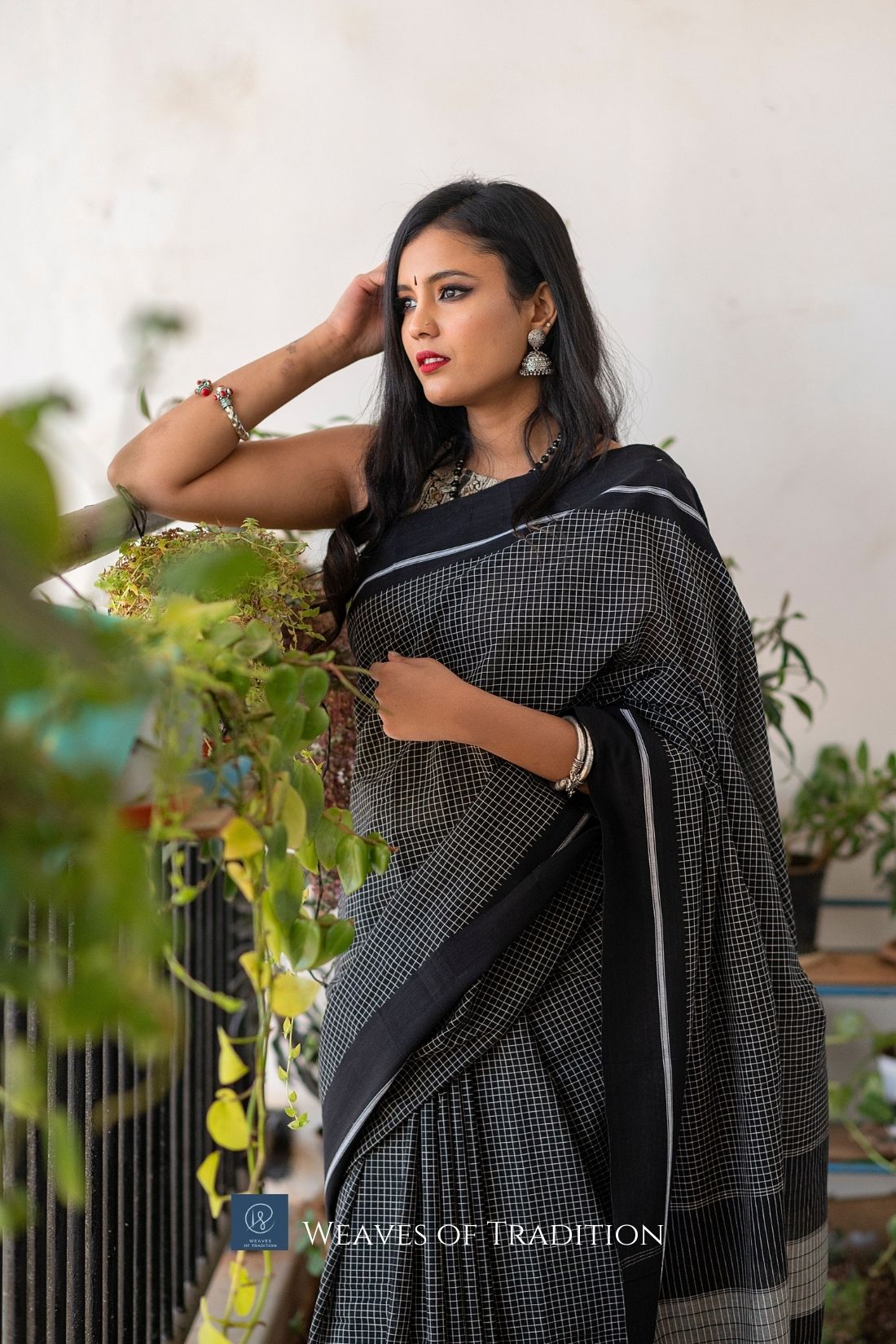 Patteda Anchu Handloom Cotton Saree – Weaves of Tradition