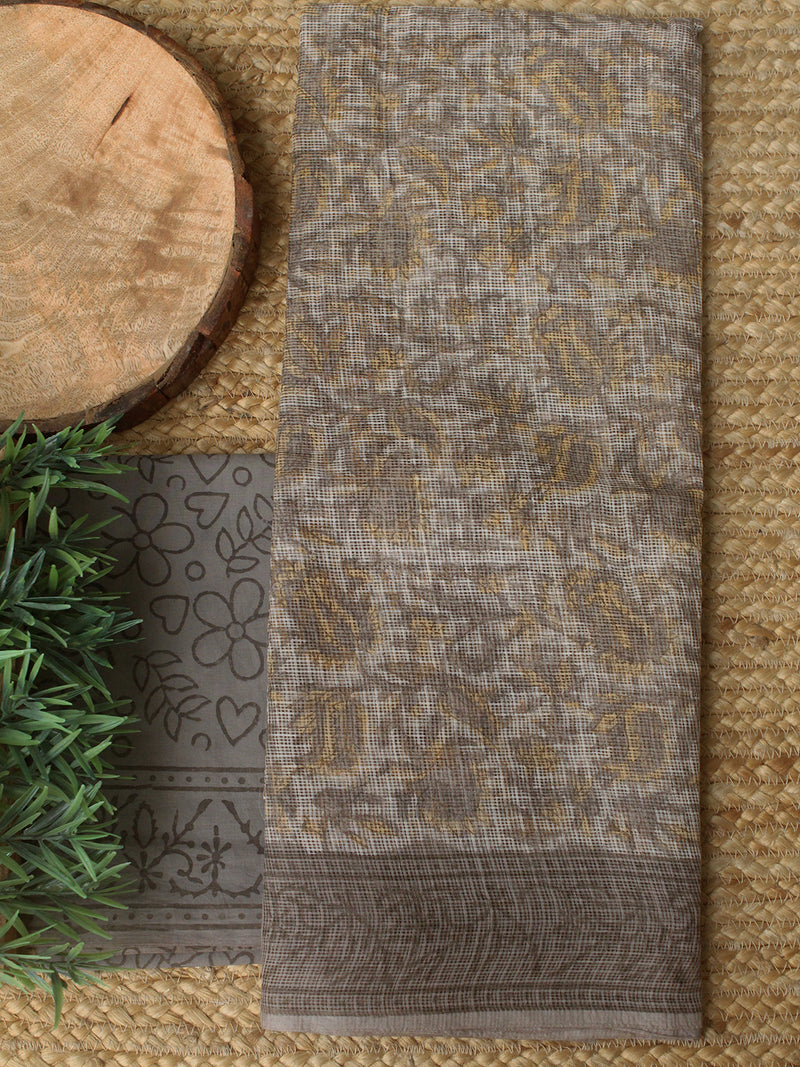 Kashish Bagru Hand Block Printed Kota Doria Dress Material – Weaves of ...